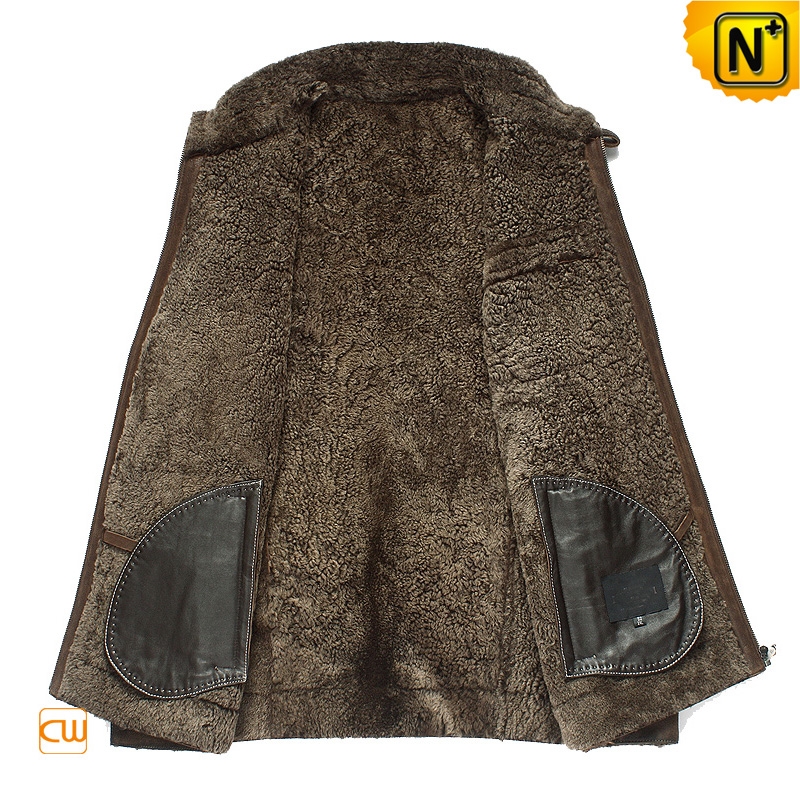 Men's Classic Fur Lined Leather Jacket CW833356 | CWMALLS