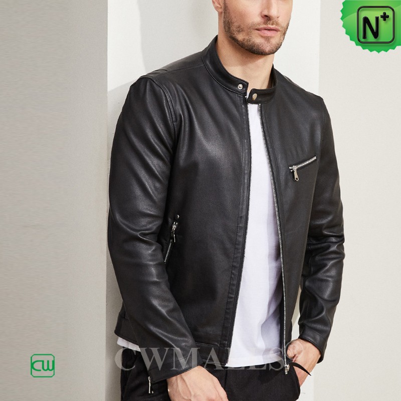 CWMALLS® Custom Slim Fit Lambskin Leather Jacket CW822106