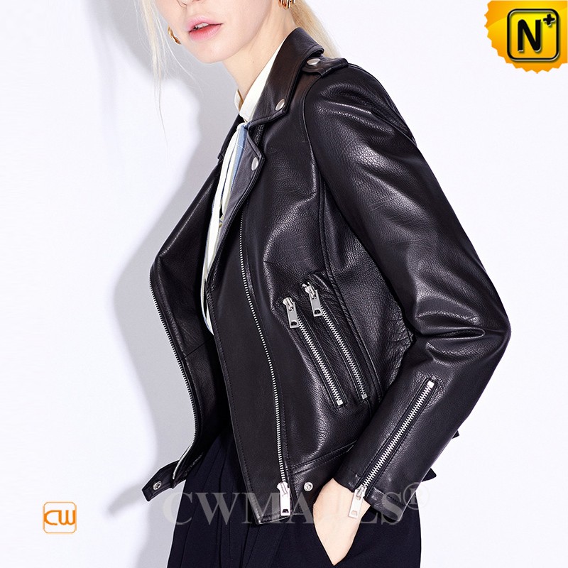 CWMALLS® Custom Italian Calfskin Leather Biker Jackets CW622011