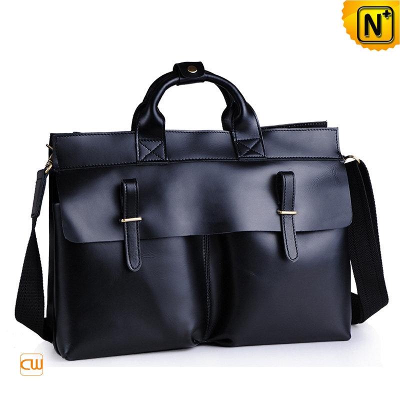 Mens Leather Briefcase Business Totes CW914132
