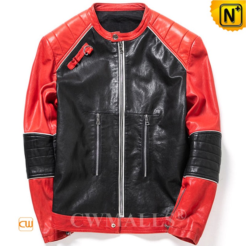 CWMALLS® Custom Men's Motocross Leather Jacket CW818302