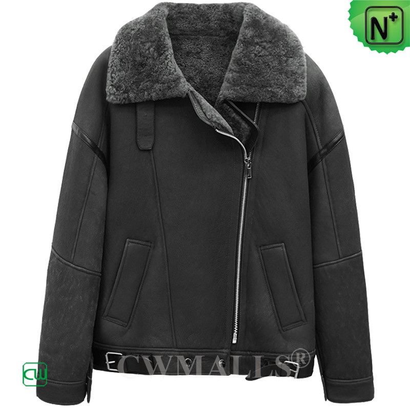 CWMALLS Custom Men Sheepskin Shearling Pilot Jacket CW828086