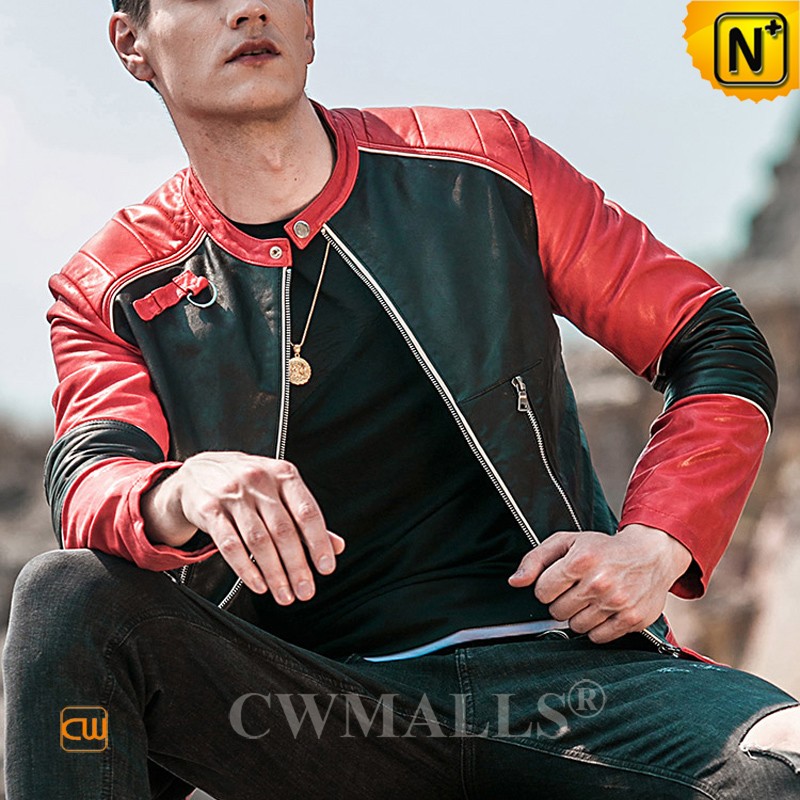 CWMALLS® Custom Men's Motocross Leather Jacket CW818302